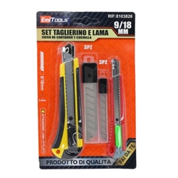 Set 2 cutter Emi con lama a spezzare di ricambio - misure 9 e 18 mm ...