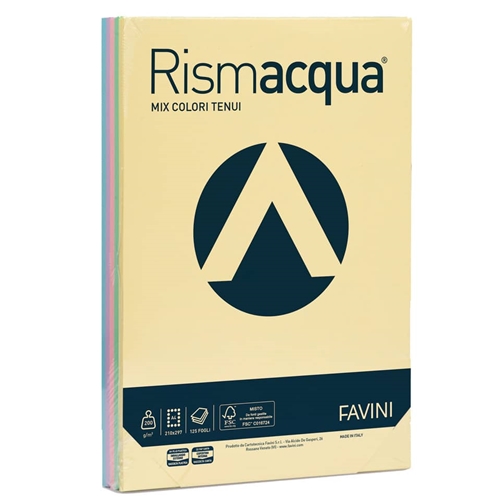 Carta colorata Favini Rismacqua colori tenui 200 g/m² A4 - risma da 125 ...